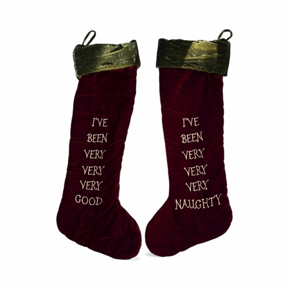 Pottery Barn | Holiday | Pottery Barn Red And Green Velvet Holiday ...
